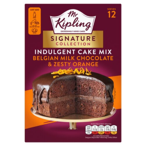 Mr Kipling Signature Collection Indulgent Cake Mix Belgian Milk ...