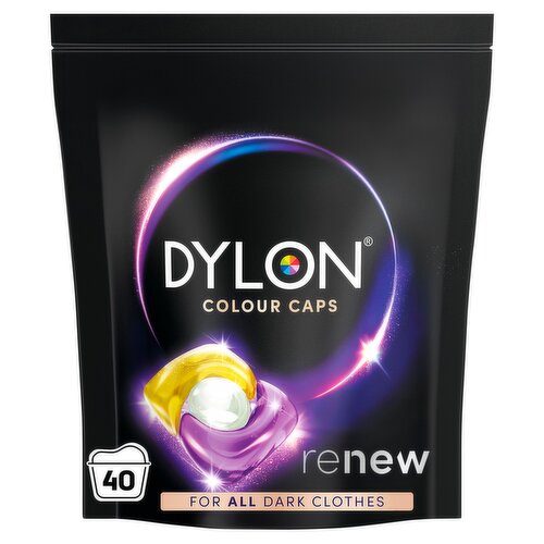 Dylon Renew Black Detergent: Colour Laundry Caps (40WL) - Dunnes Stores