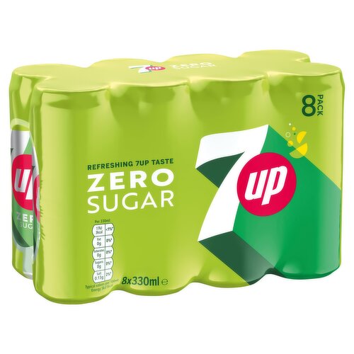 7Up Zero Sugar Can 8 x 330ml - Dunnes Stores