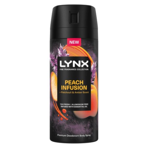 Lynx Fine Fragrance Collection Premium Body Spray Peach Infusion 150 ml ...