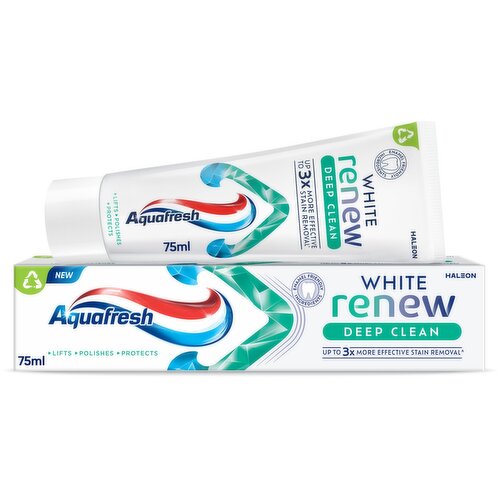 Aquafresh White Renew Deep Clean Whitening Toothpaste 75 ml - Dunnes Stores