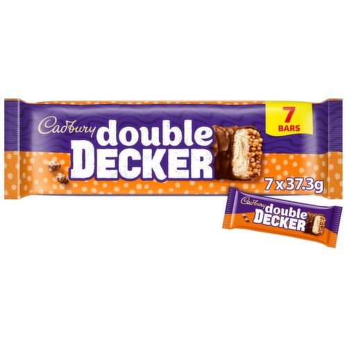Cadbury Double Decker Chocolate Bar 7 Pack Multipack 261.1g (7 x 37.3g ...