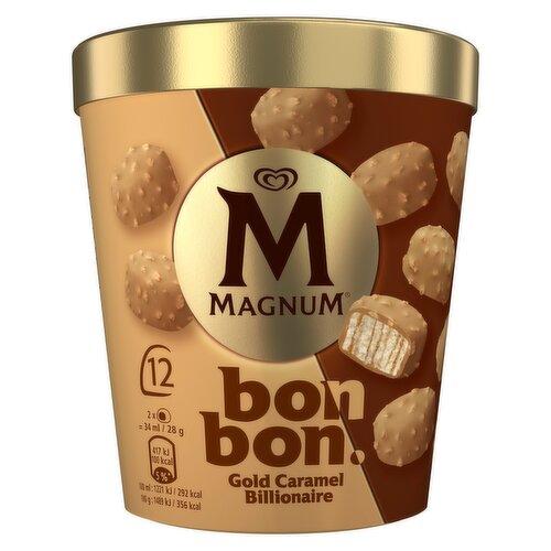 Magnum Bon Bon Ice Cream Frozen Snack Gold Caramel Billionaire 12x 17 ...