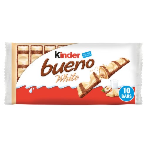 Kinder Bueno White Milk and Hazelnuts Bueno Bars 5 x 39g - Dunnes Stores