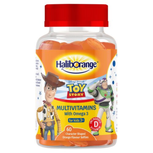 Haliborange Multivitamins with Omega 3 60 Character Shaped Orange ...