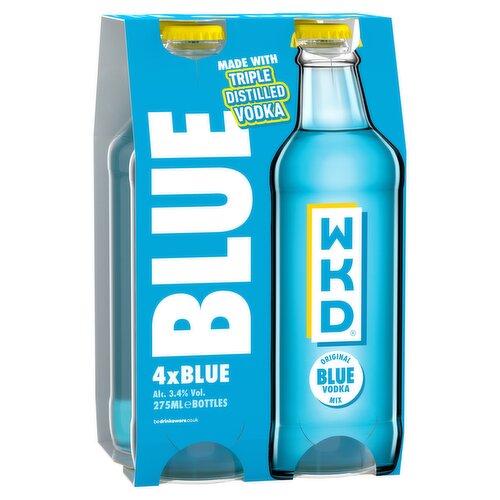 WKD Original Blue Vodka Mix 4 x 275ml - Dunnes Stores