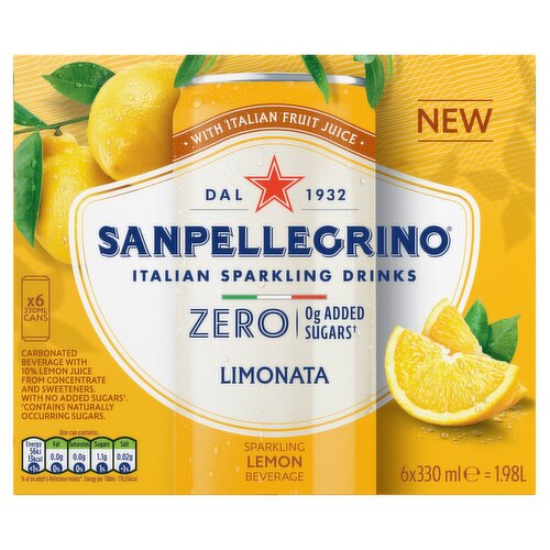 San Pellegrino Zero Lemon 6x330ml - Dunnes Stores