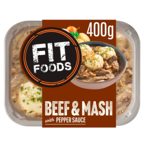 Fit Foods Beef & Mash with Pepper Sauce 400g - Dunnes Stores