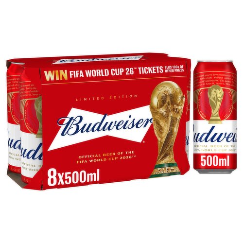 Budweiser Lager Beer 8 x 500ml - Dunnes Stores
