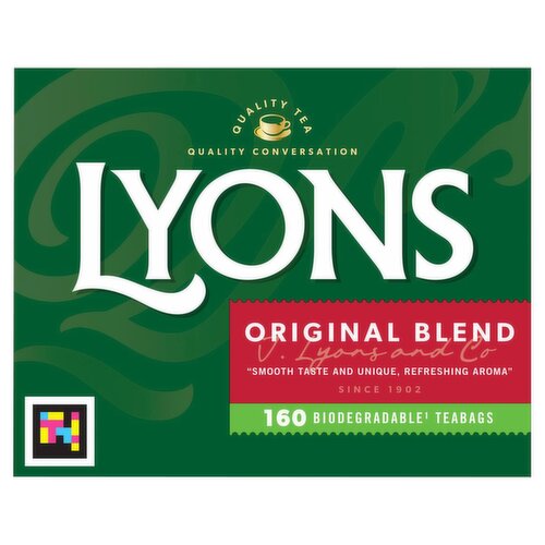 Lyons Original Blend 160 Biodegradable¹ Tea Bags 464g - Dunnes Stores