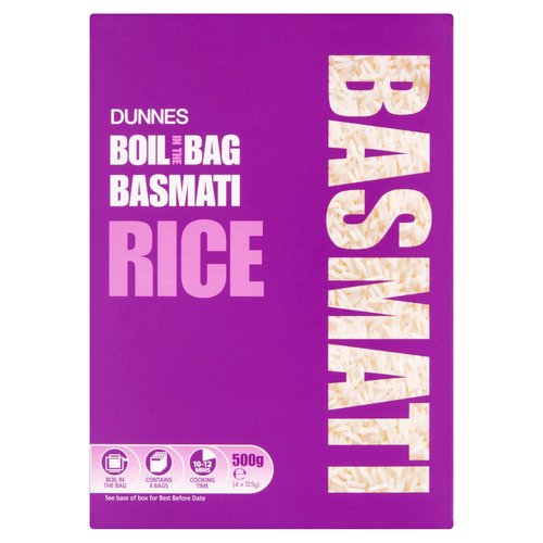 Dunnes Boil in the Bag Basmati Rice 4 x 125g (500g) - Dunnes Stores