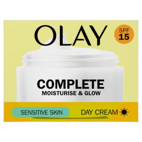 Olay Complete Moisturise & Glow Day Cream For Sensitive Skin With SPF15 ...