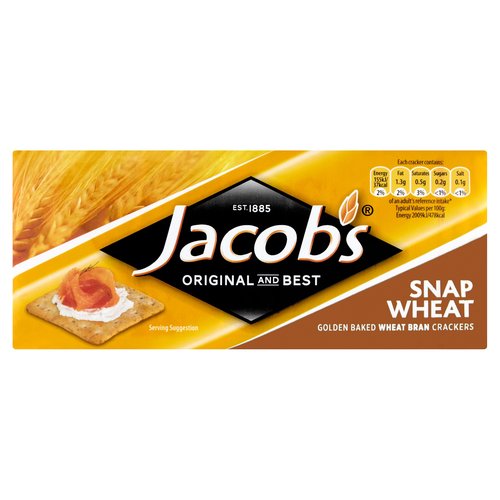 Jacob's Snap Wheat Golden Baked Wheat Bran Crackers 190g - Dunnes Stores