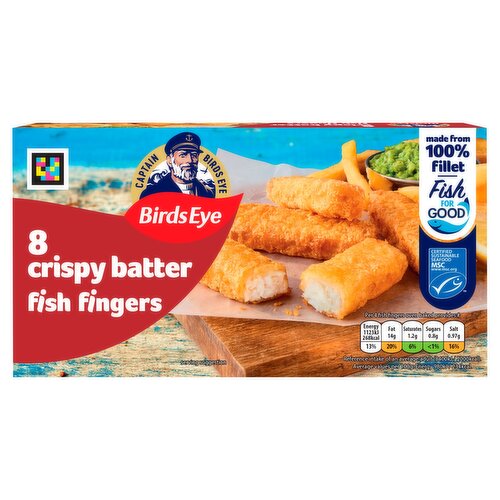 Birds Eye 8 Crispy Battered Fish Fingers 224g - Dunnes Stores
