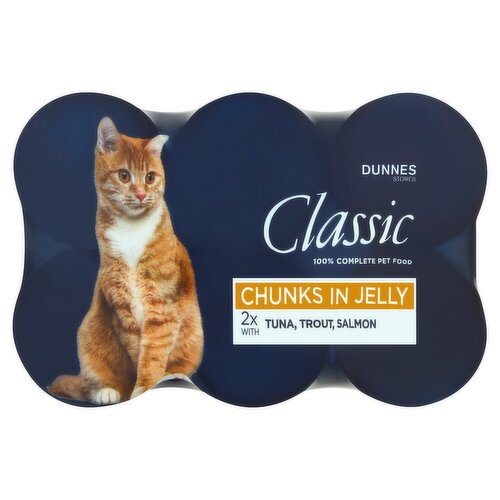 Dunnes Stores Classic Cat Food Chunks in Jelly with Fish Selection ...