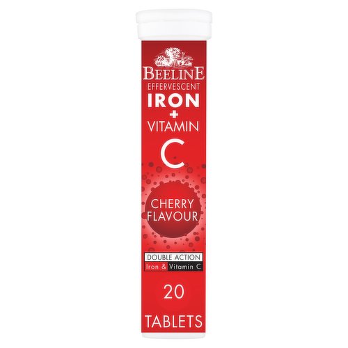 Beeline Effervescent Iron + Vitamin C Cherry Flavour 20 Tablets ...