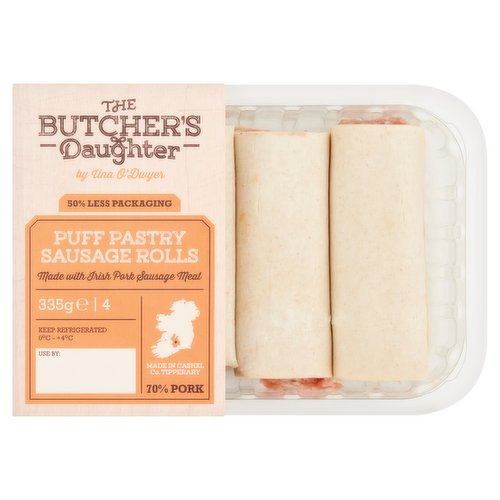 The Butcher's Daughter by Una O'Dwyer Puff Pastry Sausage Rolls 335g ...