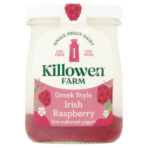 Killowen Farm Greek Style Irish Raspberry Live-Cultured Yogurt 140g ...