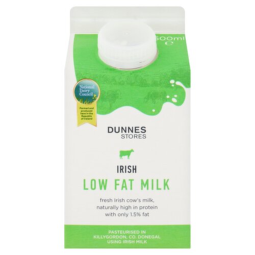 Dunnes Stores Irish Low Fat Milk 500ml - Dunnes Stores