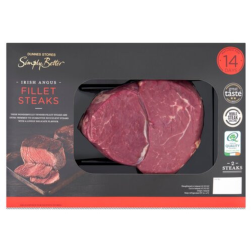 Dunnes Stores Simply Better 2 Irish Angus Fillet Steaks 400g - Dunnes ...