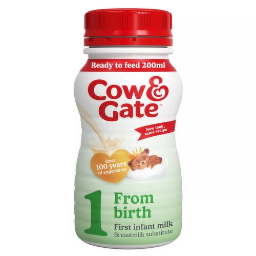 Cow & Gate 1 First Baby Milk Formula Liquid from Birth 200ml - Dunnes ...