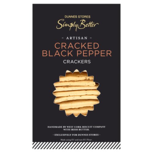 Dunnes Stores Simply Better Irish Cracked Black Pepper Crackers 120g ...