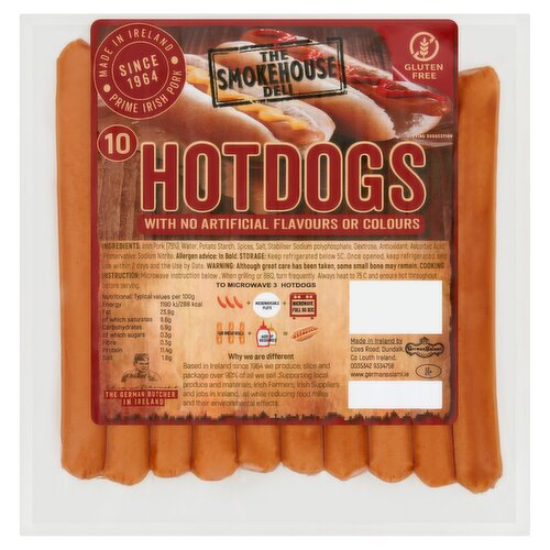 The Smokehouse Deli 10 Hot Dogs - Dunnes Stores