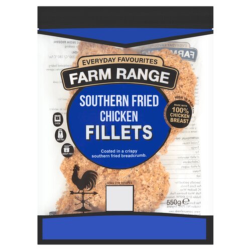 Farm Range Southern Fried Chicken Fillets 5 x 110g (550g) - Dunnes Stores
