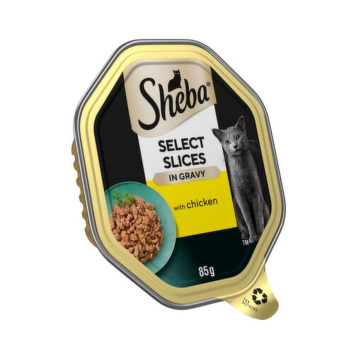 SHEBA® Select Slices Adult Wet Cat Food with Chicken in Gravy 85g Tray ...