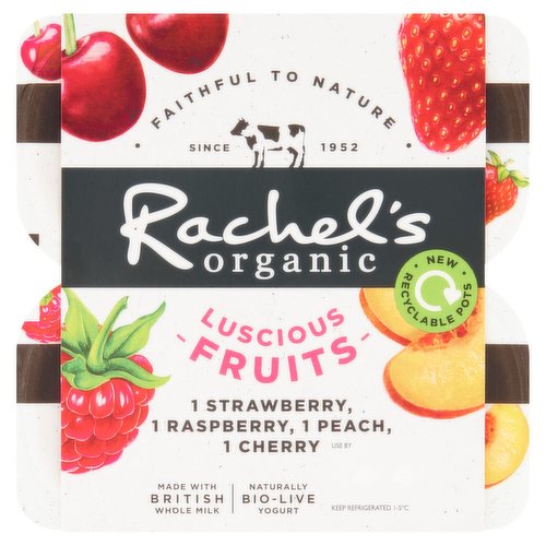 Rachel's Organic Luscious Fruits 4 x 110g - Dunnes Stores