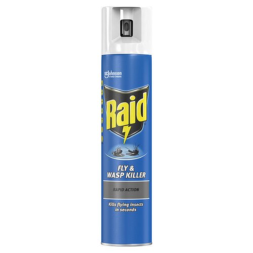 Raid Rapid Action Wasp, Mosquito & Fly Killer Aerosol Spray 300ml ...