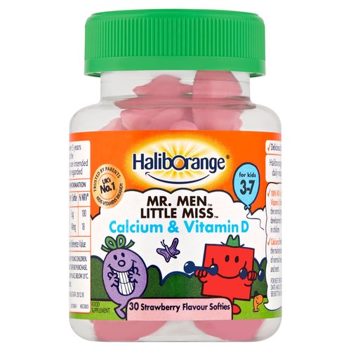 Haliborange Mr. Men Little Miss Calcium & Vitamin D for Kids 3-7 30 ...