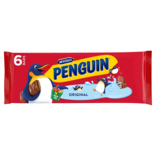 McVitie's Penguin Original Biscuit Bars Multipack 6 x 24.6g, 148g ...