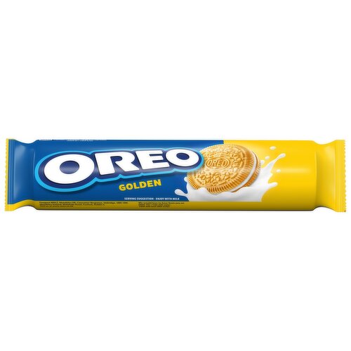 OREO Golden Sandwich cookies With vanilla flavour filling 14-cookies ...