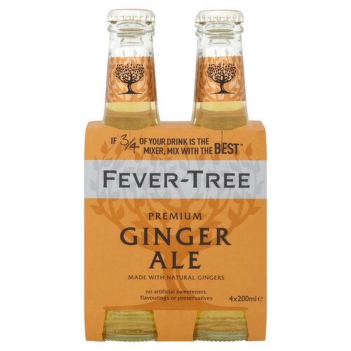 Fever-Tree Premium Ginger Ale 4 x 200ml - Dunnes Stores