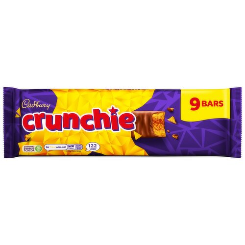 Cadbury Crunchie Chocolate Bar 9 Pack Multipack 234.9g - Dunnes Stores