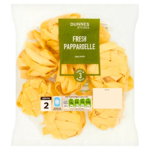 Dunnes Stores Fresh Pappardelle Egg Pasta 250g - Dunnes Stores