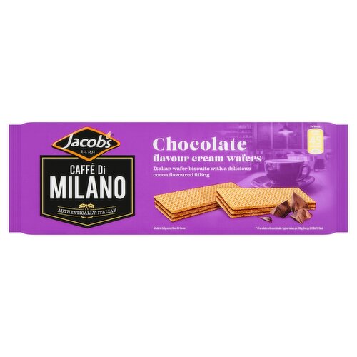Jacob's Caffé Di Milano Chocolate Flavour Cream Wafers 175g - Dunnes Stores