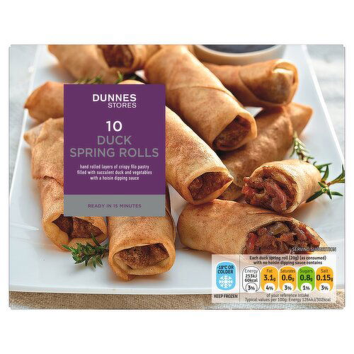 Dunnes Stores 10 Duck Spring Rolls 240g - Dunnes Stores