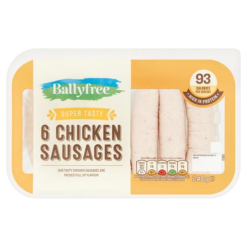 Ballyfree 6 Chicken Sausages 240g - Dunnes Stores