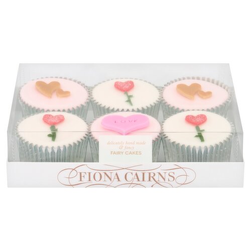 Fiona Cairns 6 Valentines Golden Sponge Fairy Cakes - Dunnes Stores