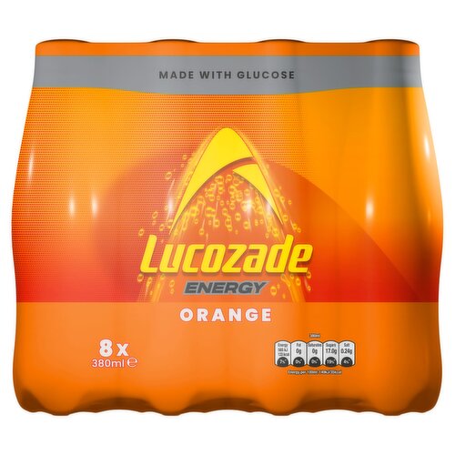 Lucozade Energy Orange 8 x 380ml Multipack - Dunnes Stores