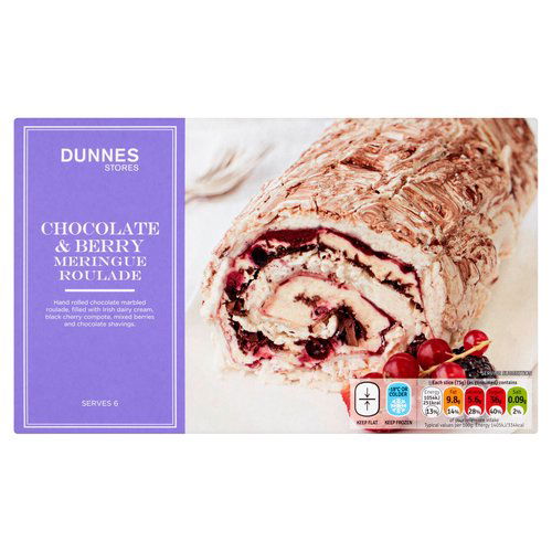 Dunnes Stores Chocolate & Berry Meringue Roulade 450g - Dunnes Stores