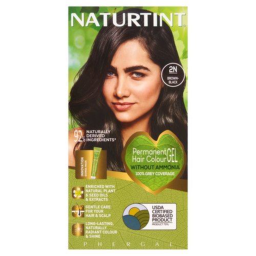 Naturtint Permanent Hair Colour Gel 2N Brown-Black 170ml - Dunnes Stores