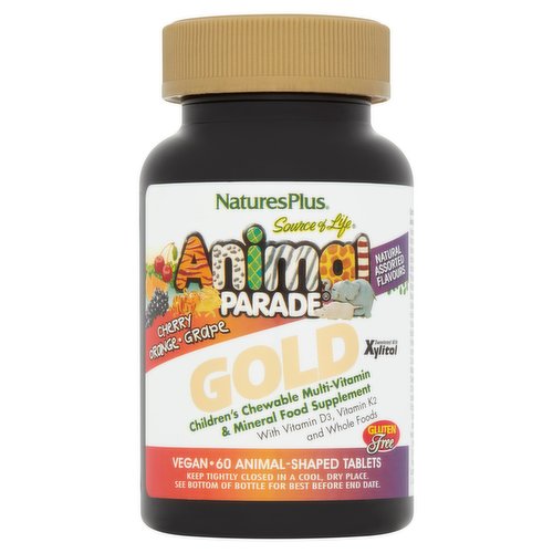 NaturesPlus Source of Life Animal Parade Gold 60 Animal-Shaped Tablets ...