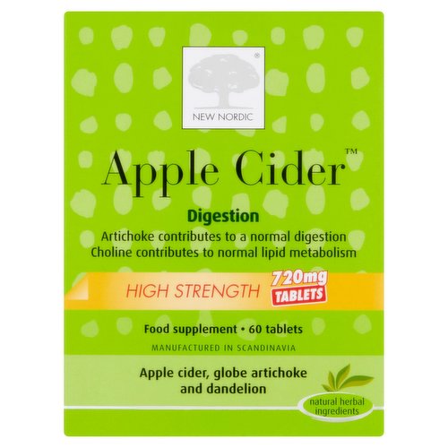 New Nordic Apple Cider High Strength 720mg 60 Tablets 60.4g - Dunnes Stores