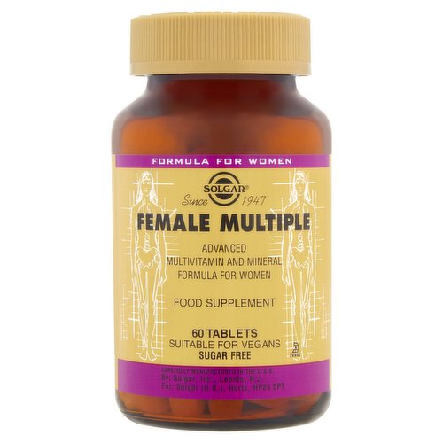 Solgar Female Multiple Advanced Multivitamin and Mineral 60 Tablets ...