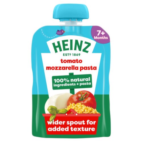 Heinz Tomato Mozzarella Pasta Shapes Baby Food Pouch 7+ Months 130g ...