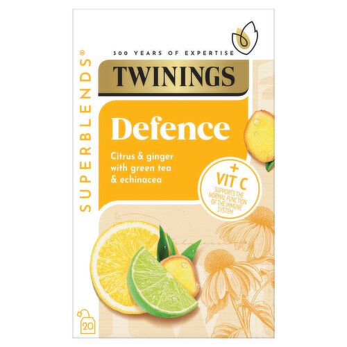 Twinings Superblends Defence Citrus & Ginger with Green Tea & Echinacea ...