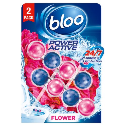 Bloo Power Active Flower Toilet Rim Blocks 2 x 50g - Dunnes Stores